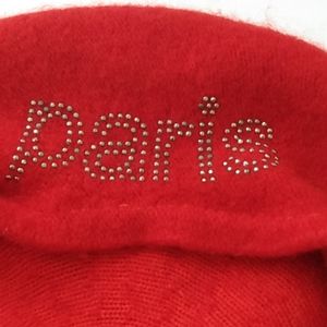 unbranded | Accessories | Red Beret Paris French Embellished Hat | Poshmark